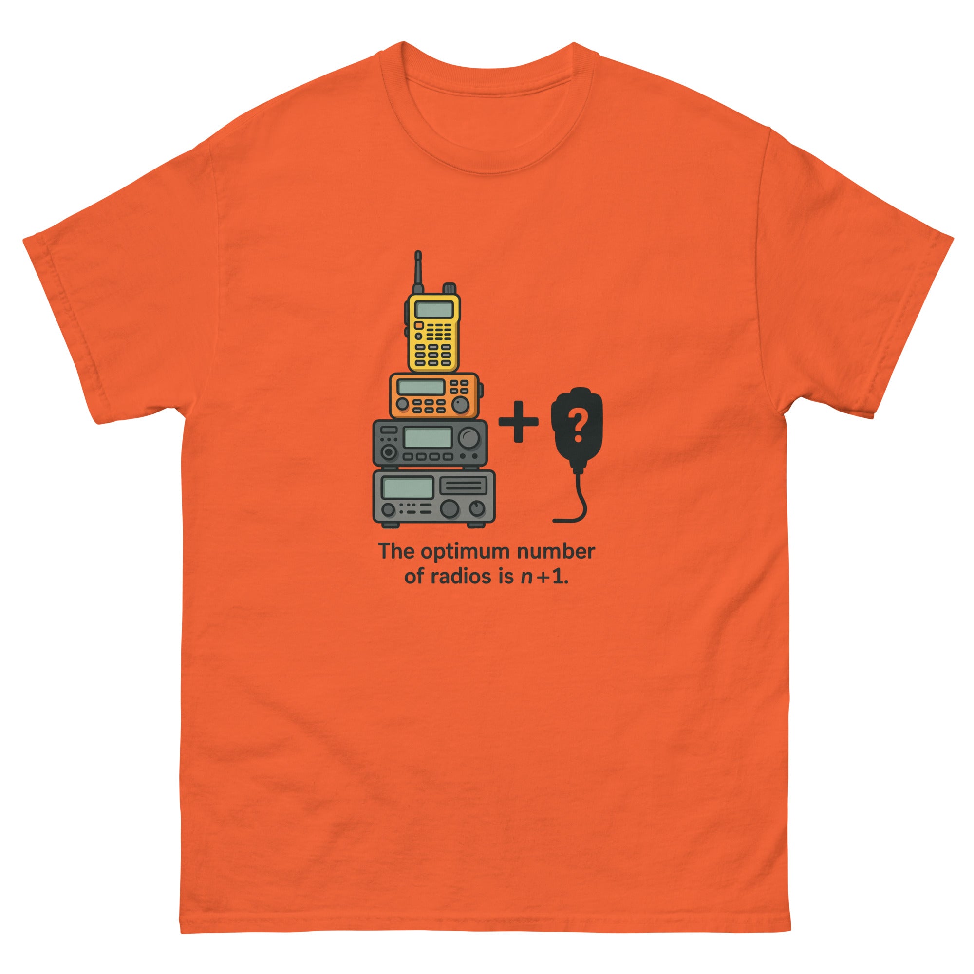 The Optimum Number of Radios (n+1) Ham Radio T-Shirt – Ham Radio DX Shop